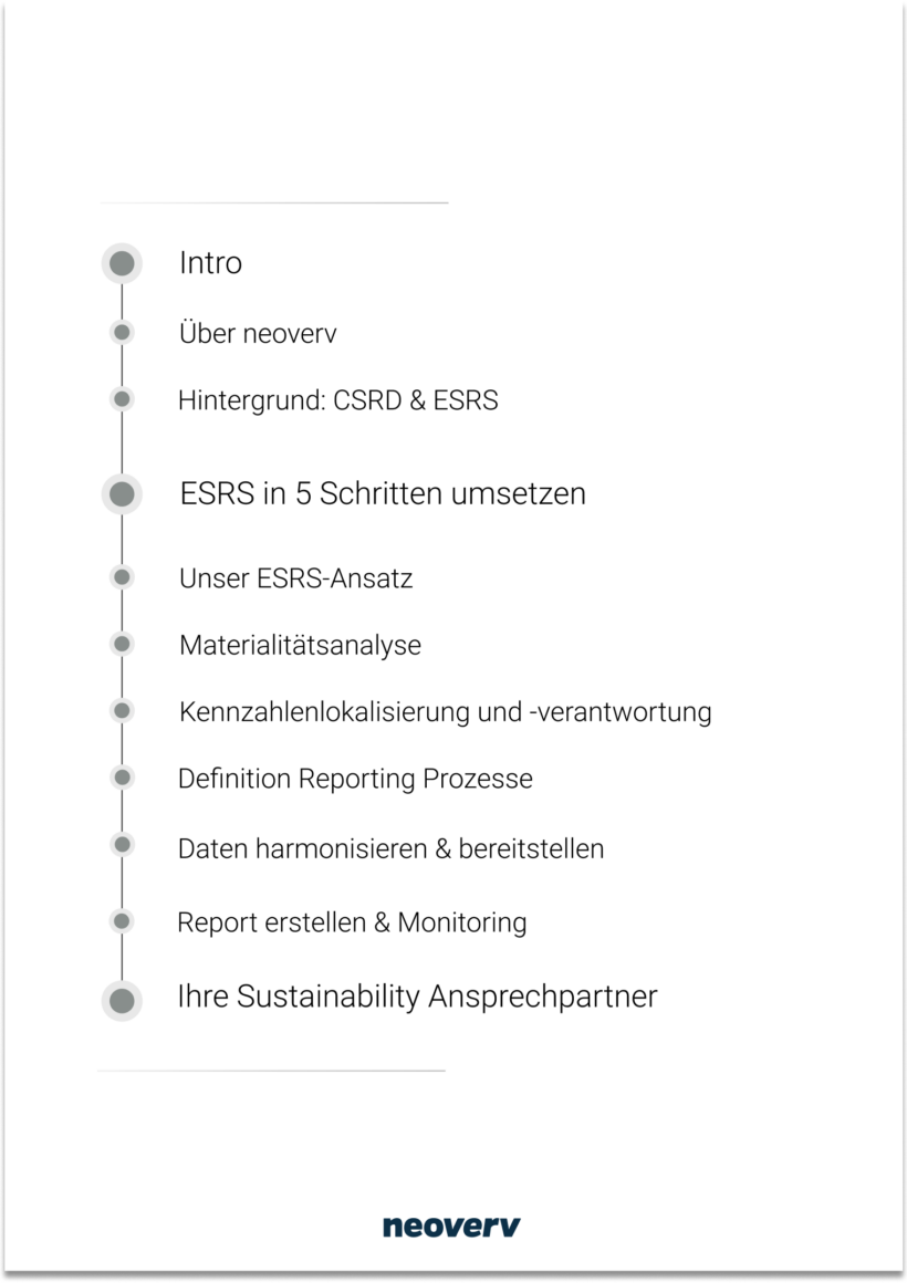 ESRS-Leitfaden - ESRS-Bericht effizient umsetzen
